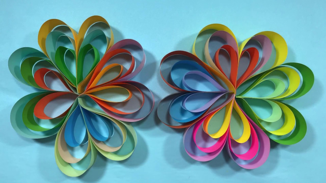 DIY Paper Crafts|How To Make 3D Heart Flower | Room Decor Ideas|Daily ...