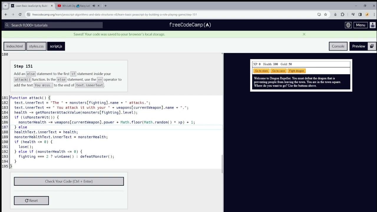 Building A Role-playing Game In Javascript | Full Tutorial (step 144