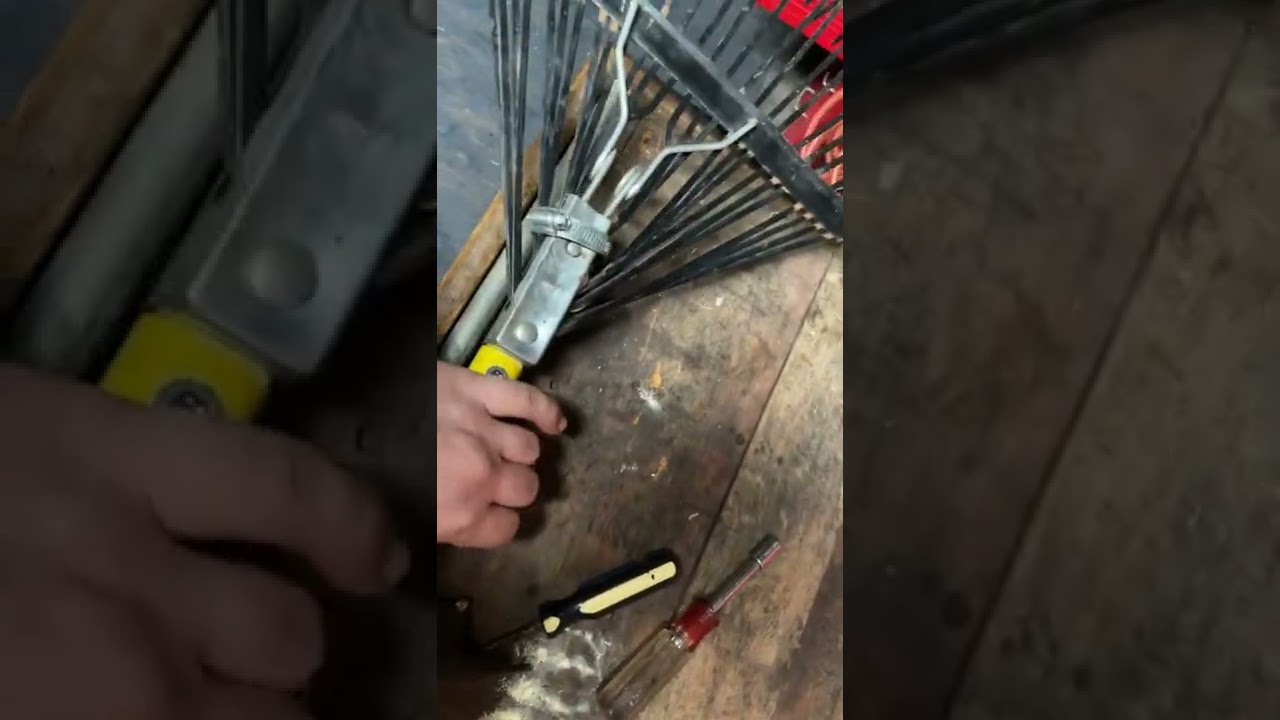 What I did to repair the broken leaf rake - YouTube
