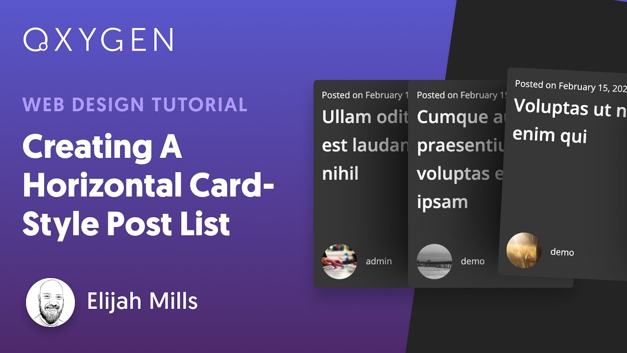 Creating A Horizontal Card-Style Post List In WordPress With Oxygen ...