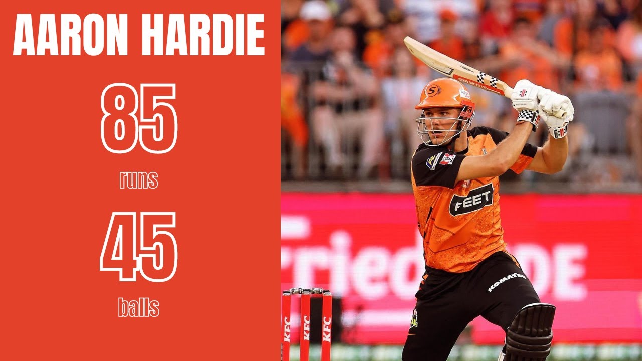 Aaron Hardie 85* NOT OUT! v HOBART HURRICANES (Full Highlights) - YouTube