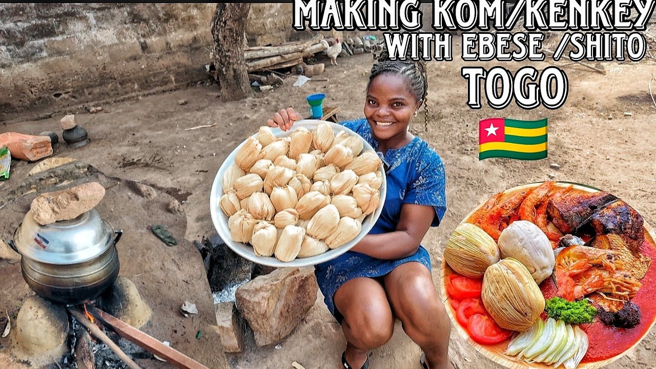 Making authentic delicious Kom/Kenkey and ebese fion fion /Shito in ...