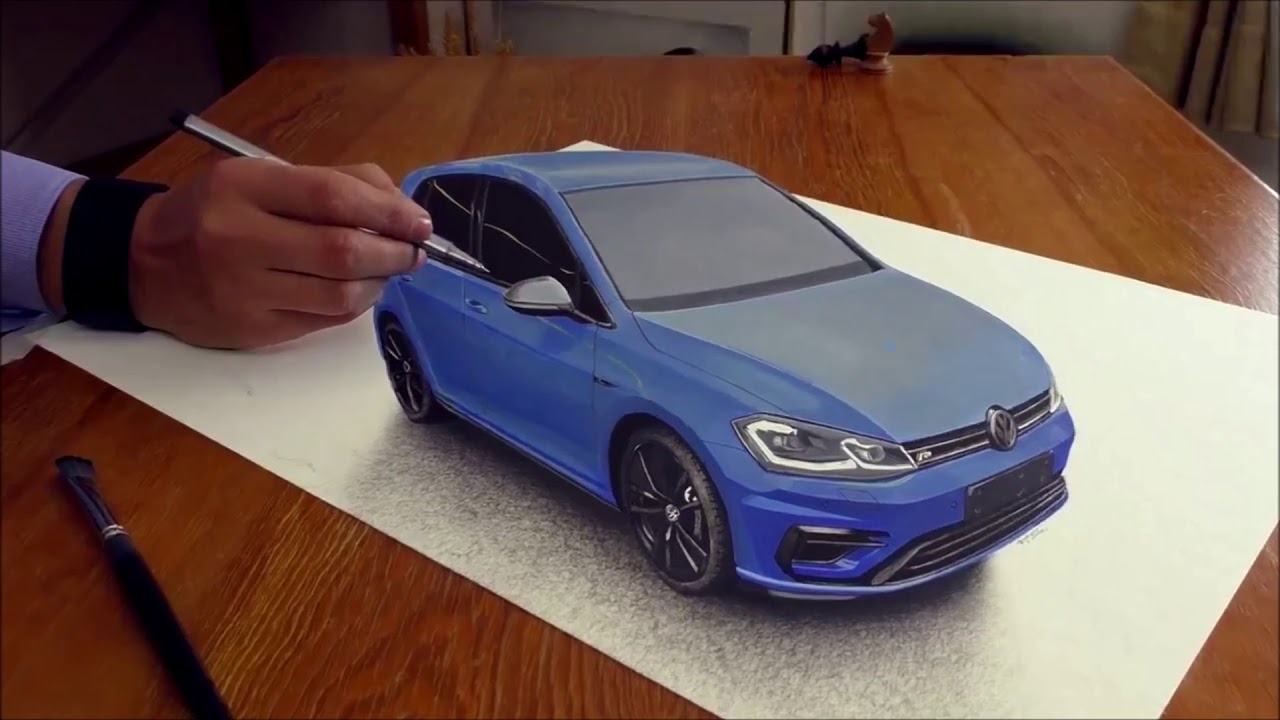 VW Golf mk7 (2017) Drawing - YouTube