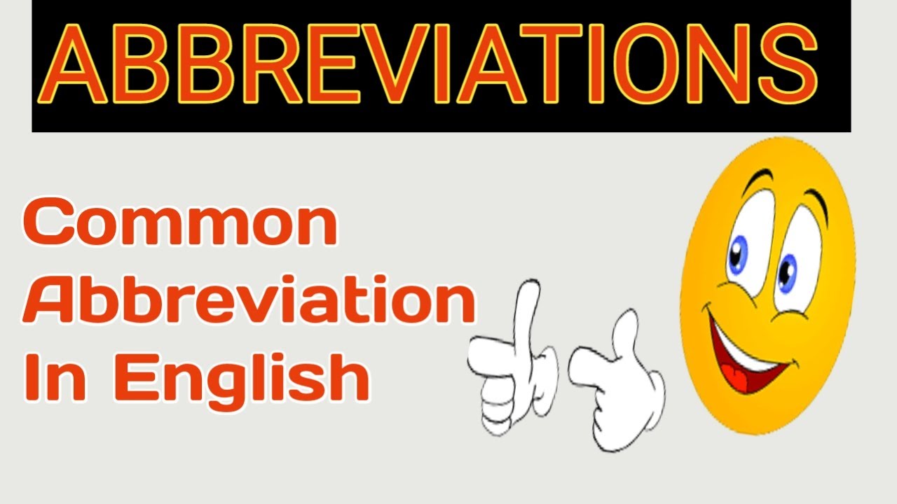 20 common English Abbreviations | Important full forms - YouTube