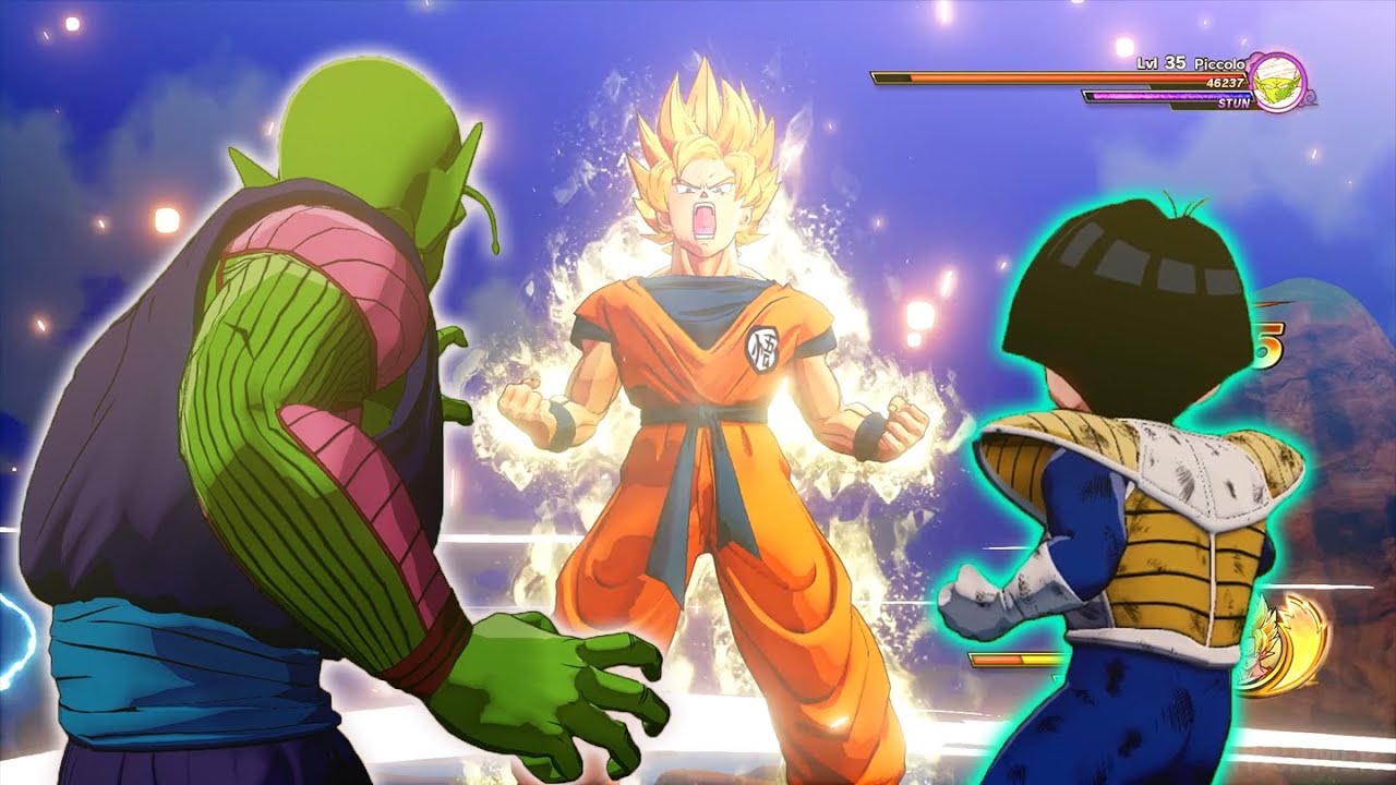 Dragon Ball Z: Kakarot - Super Saiyan Goku vs Gohan and Piccolo Goku Returned to Earth & Meet ...
