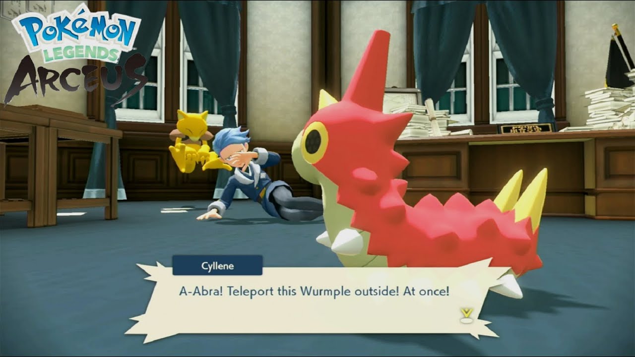 Pokémon Legends Arceus - Cyllene Scream See Wurmple & Galaxy Hall - YouTube