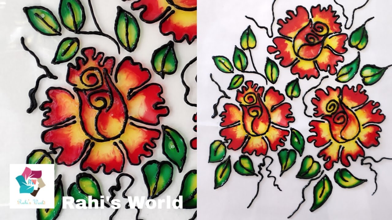 Glass Painting For Beginner || Glass Painting Tutorial || Rahi's World ...