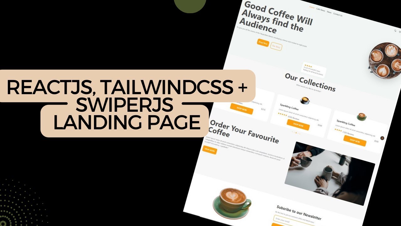 ReactJs, TailwindCSS + SwiperJS Landing Page - YouTube ReactJs, TailwindCSS + SwiperJS Landing Page - YouTube