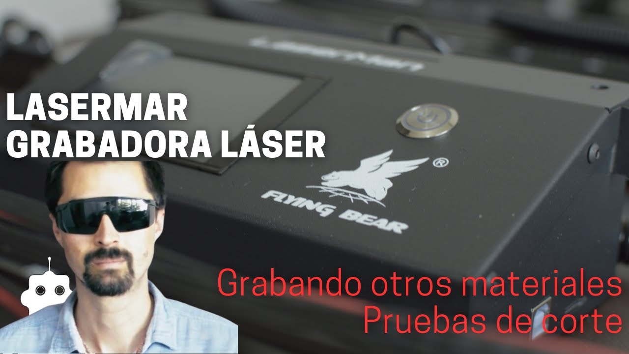 Materiales grabados al láser: Proceso simple con Flying Bear Laserman - YouTube