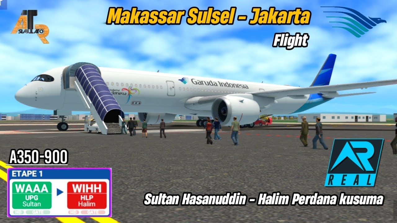 RFS A350 900 Garuda Indonesia Flight Sultan Hasanuddin Makassar Sulsel ...