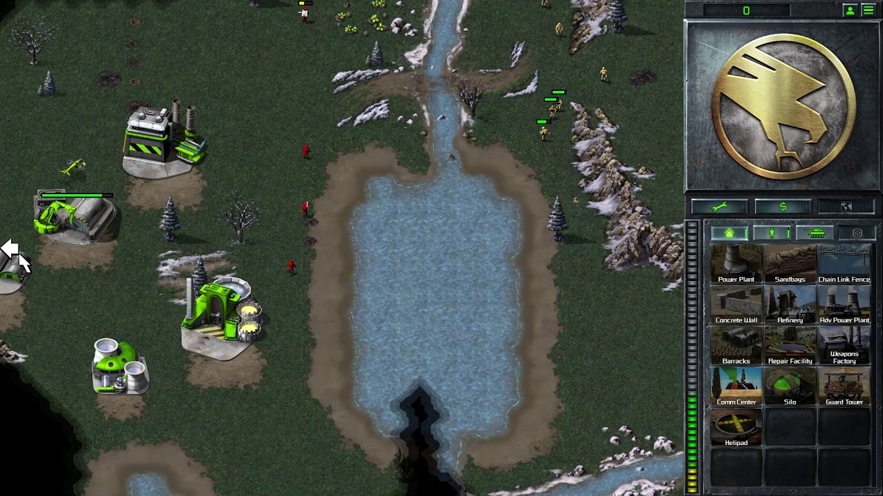 Command and Conquer: 4 bases skirmish - YouTube