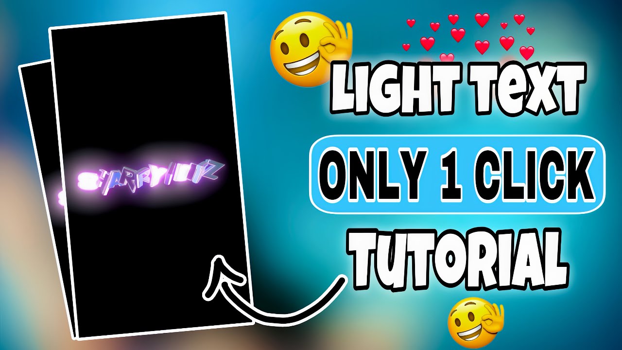 How To Make Light Text only one Click || Light Text bnane ka trika ...
