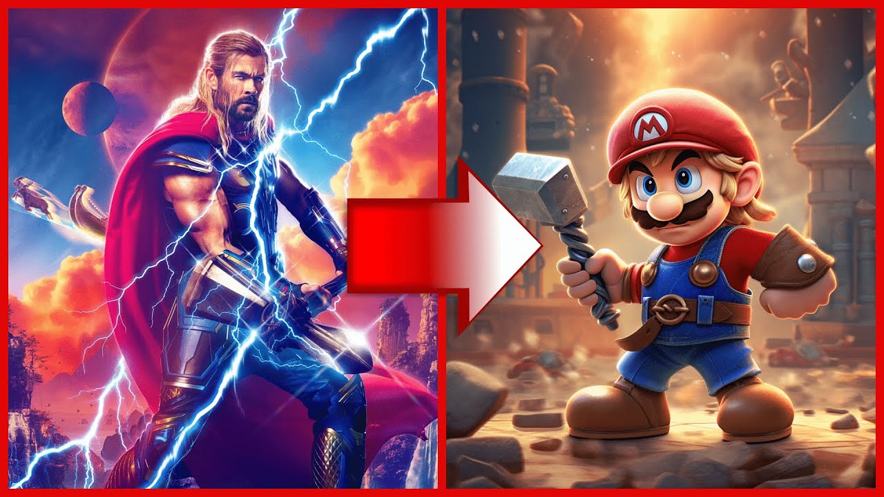 SUPERHEROES but SUPER MARIO 💥 All Characters (Marvel & DC) - YouTube