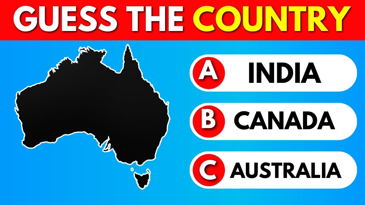 Guess the Country by the Shape Quiz 🌎 | Can You Guess 50 Countries ...