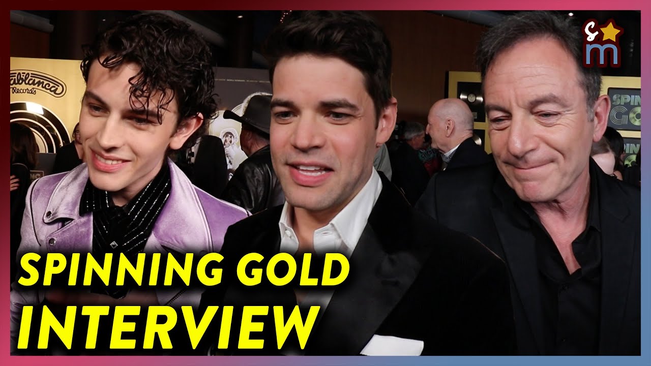 SPINNING GOLD Cast Premiere Interviews: Jeremy Jordan, Jason Isaacs ...