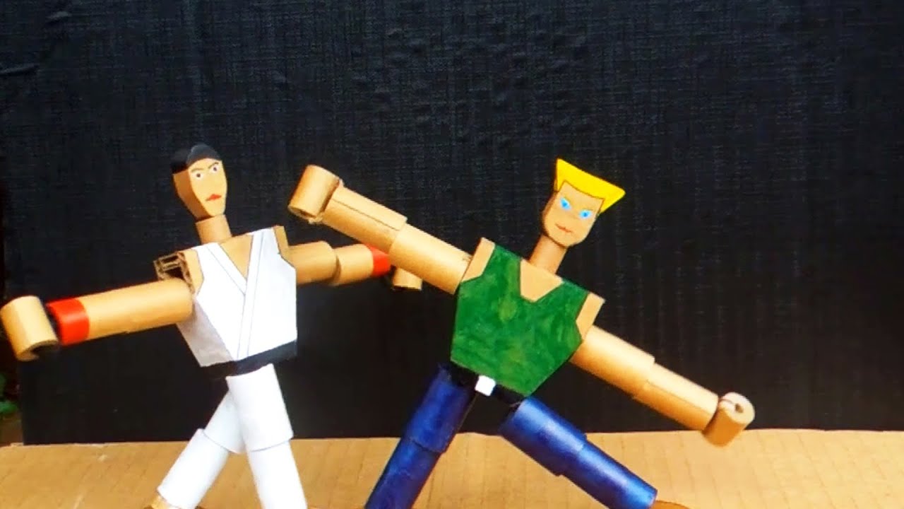 How To Make Street Fighter Game from Cardboard - YouTube