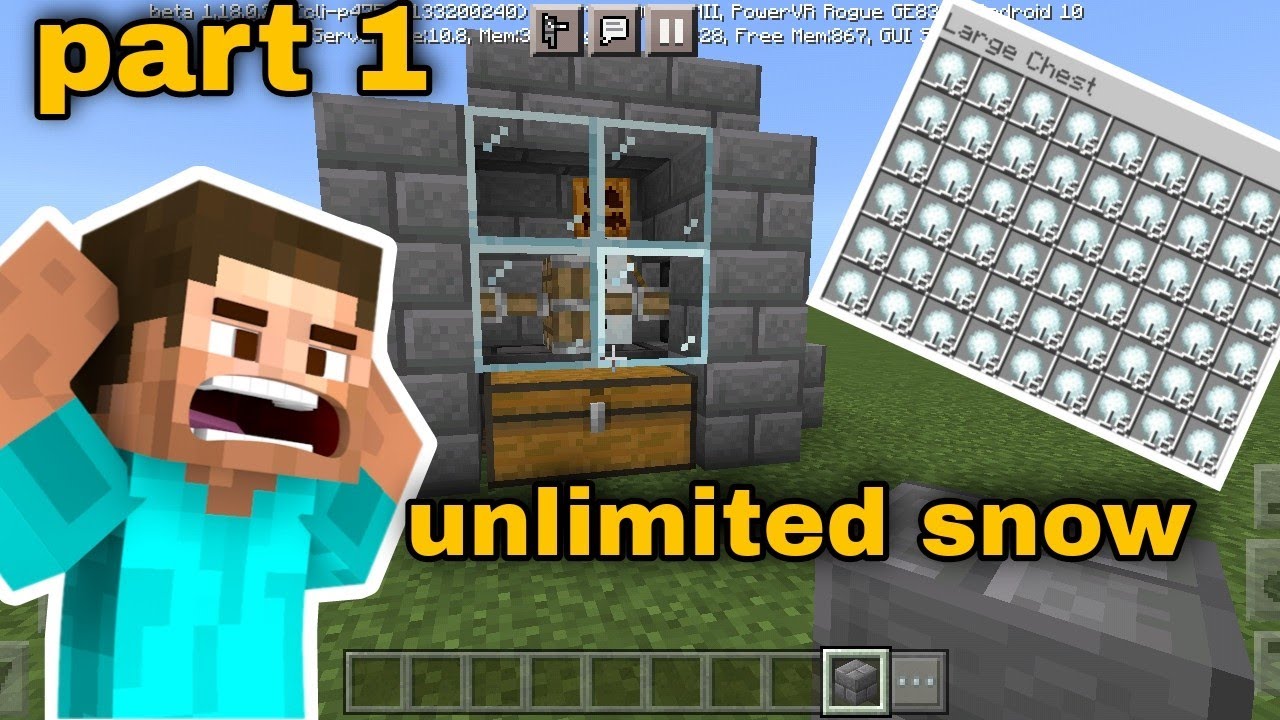 part 1//1.18 v automatic snow farm in Minecraft/ unlimited snow - YouTube