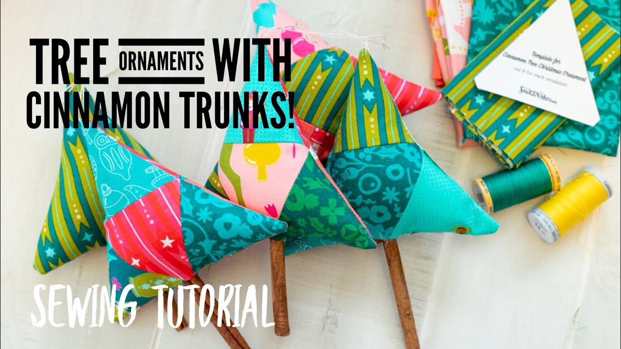 Make Little Christmas Trees with Cinnamon Trunks! free sewing tutorial ...