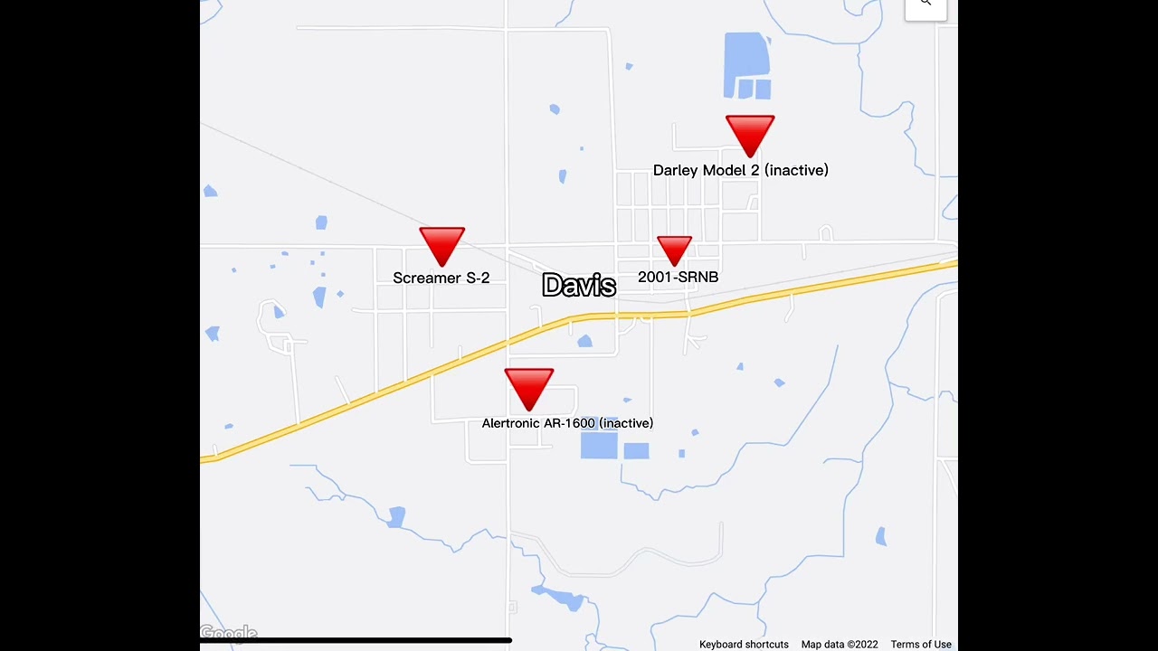 Davis & Hanson Oklahoma Siren Map - YouTube