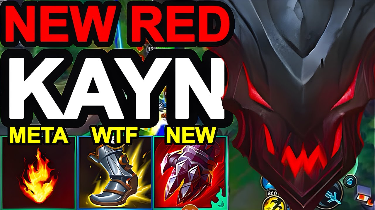 Wild Rift China Top1 Kayn Jungle - Red Kayn New Fighter Build Runes ...