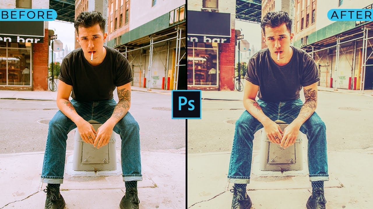 Lomo Photo Filter in Adobe Photoshop - YouTube