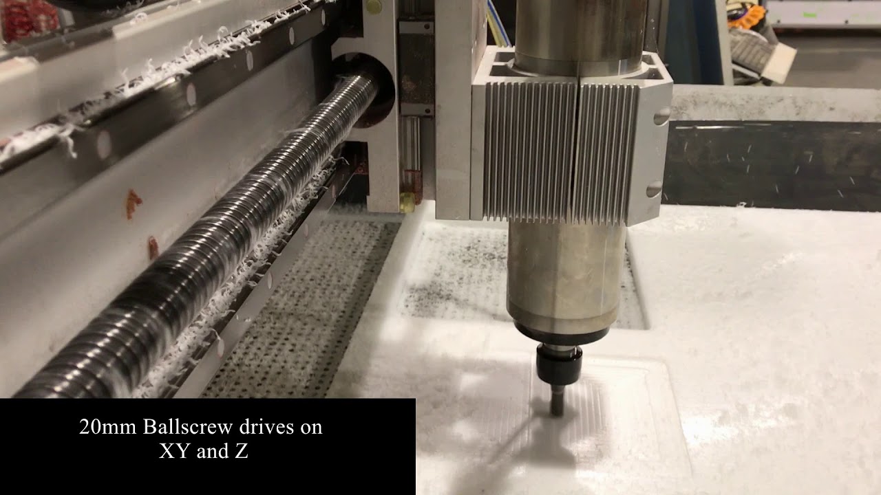 AXIOM AR16 4 foot x 4 foot CNC router machining delrin bracket - YouTube