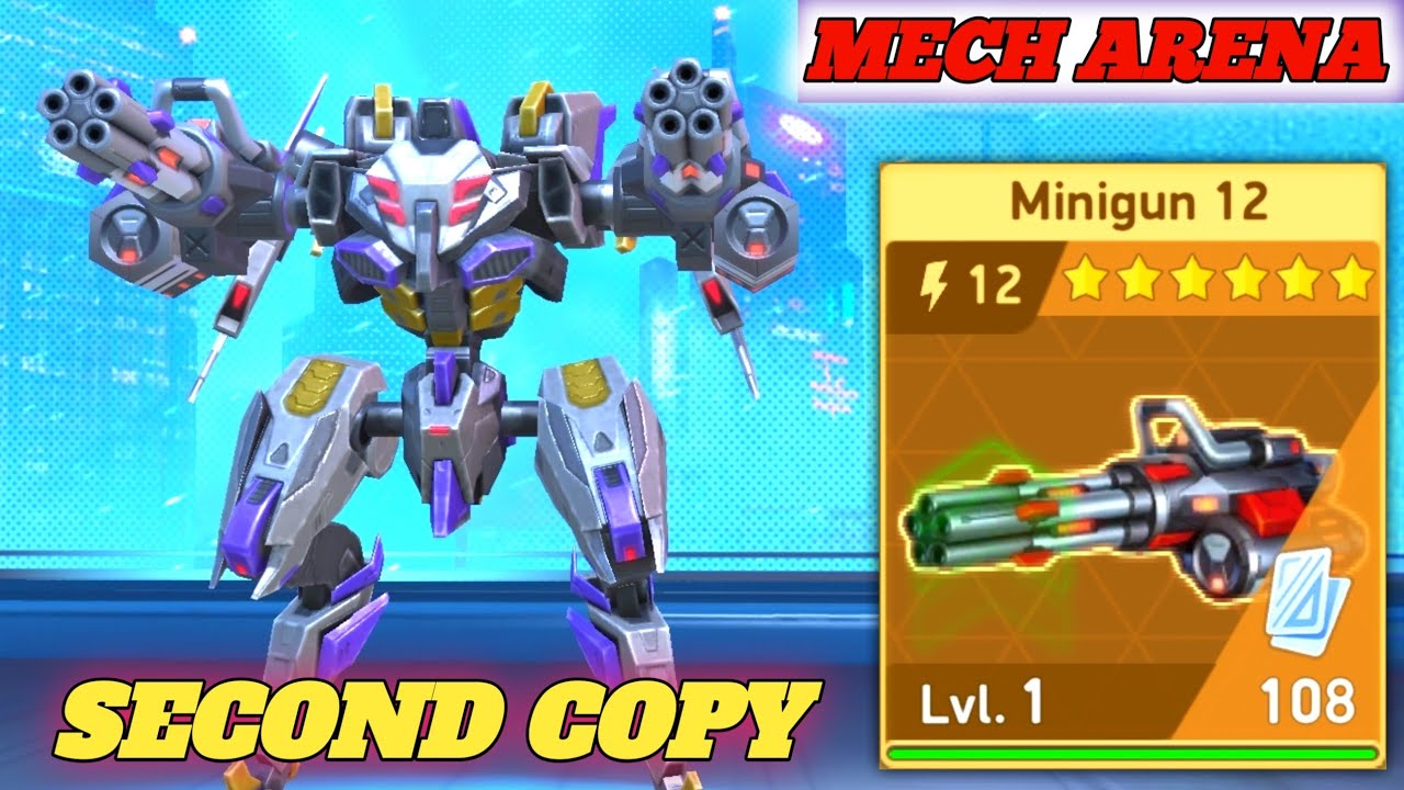 Finally Legendary Minigun 12 Upgrade Second Copy Unlock 🔓🔥 - Mech Arena ...