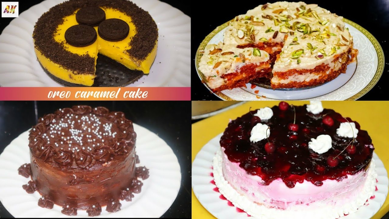 Delicious Cake Recipes || 4 types of Birthday Cakes to make at Home ...