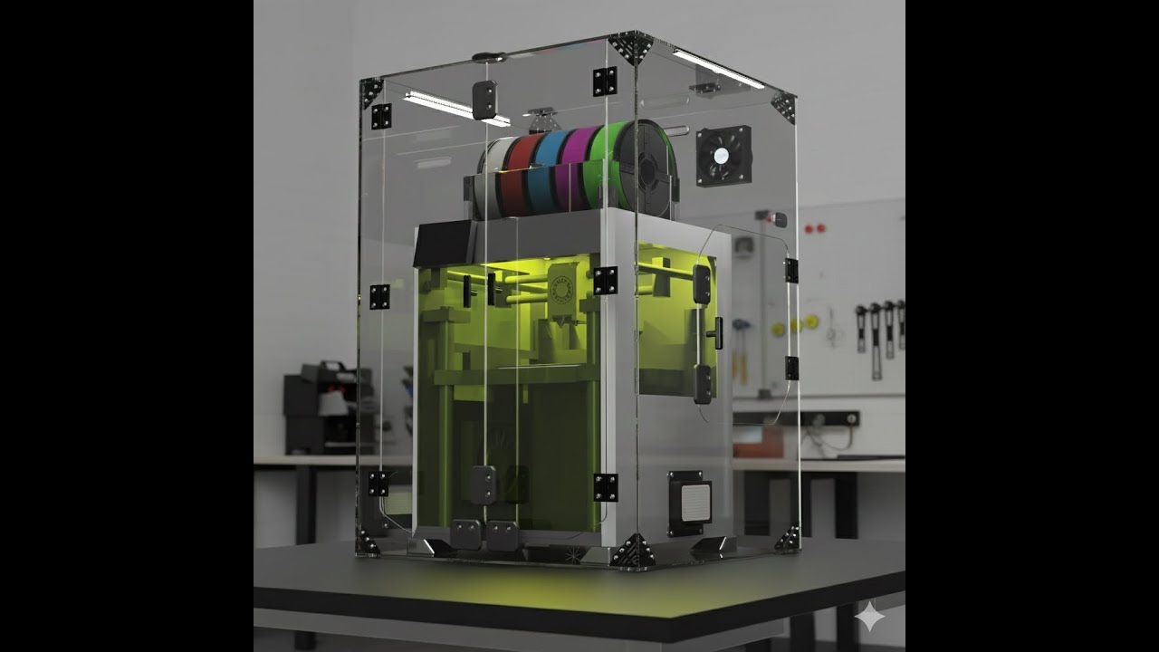 Bambu Lab P2 X2 enclosure by Clearview Plastics - YouTube
