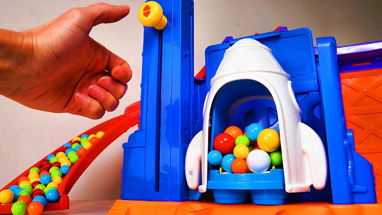 Space Marble Run Race ASMR # 1 ☆ Launch the Rocket ☆ Creative Healing ...