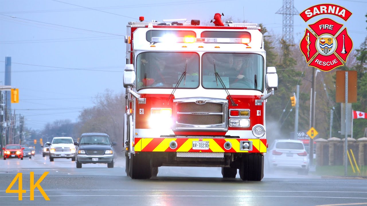 Sarnia Fire - E1 Responding - YouTube