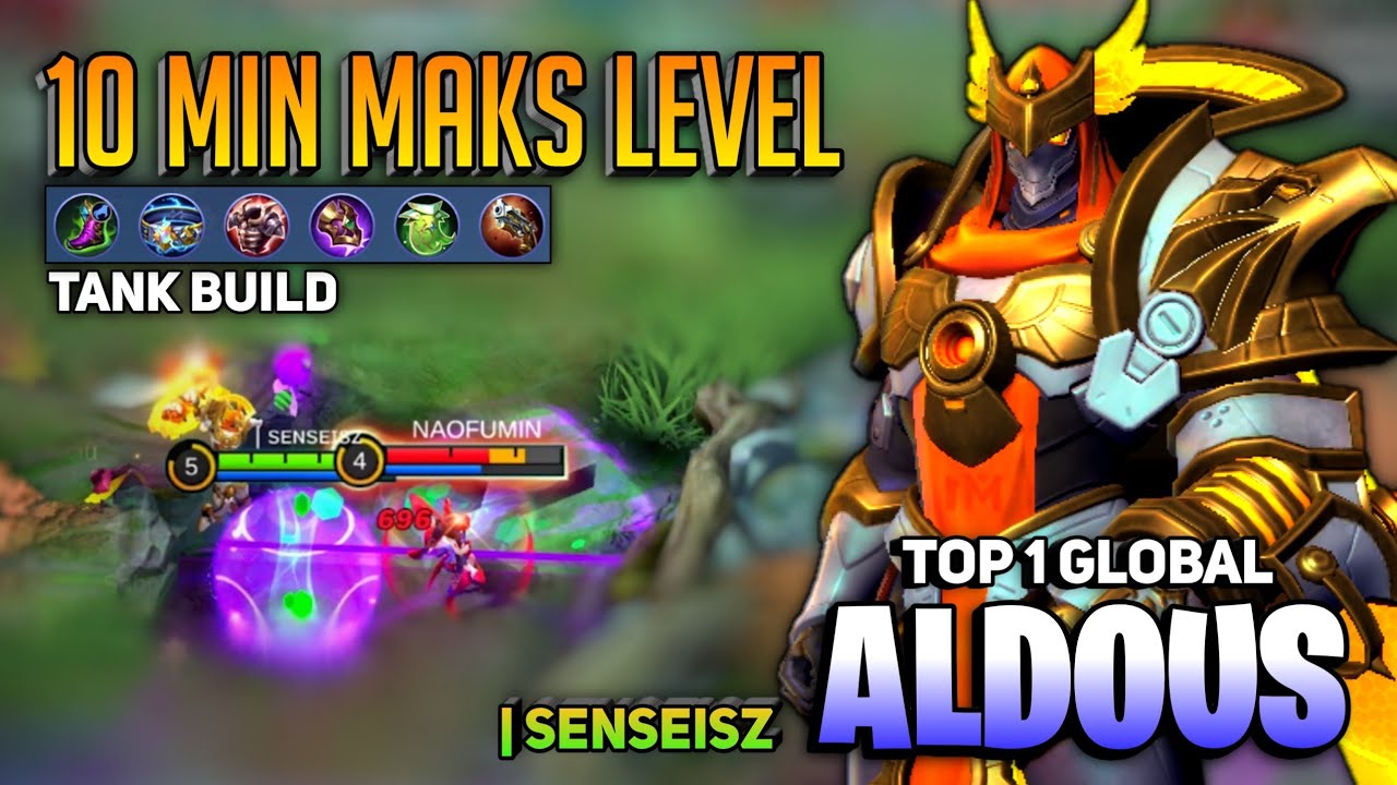 Aldous Tank Build Fast Farm 10 Min Maks Level [ Top 1 Global Aldous ...