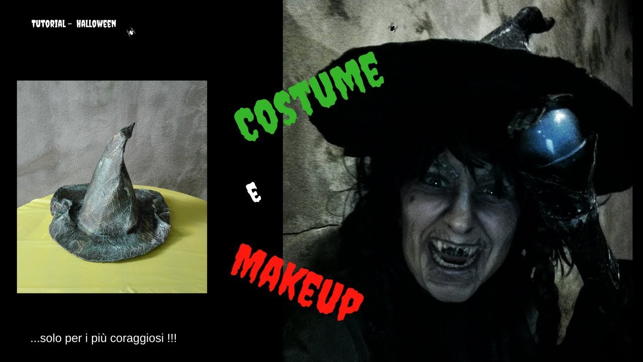 Costume e makeup da vecchia strega -Tutorial per i più coraggiosi - YouTube