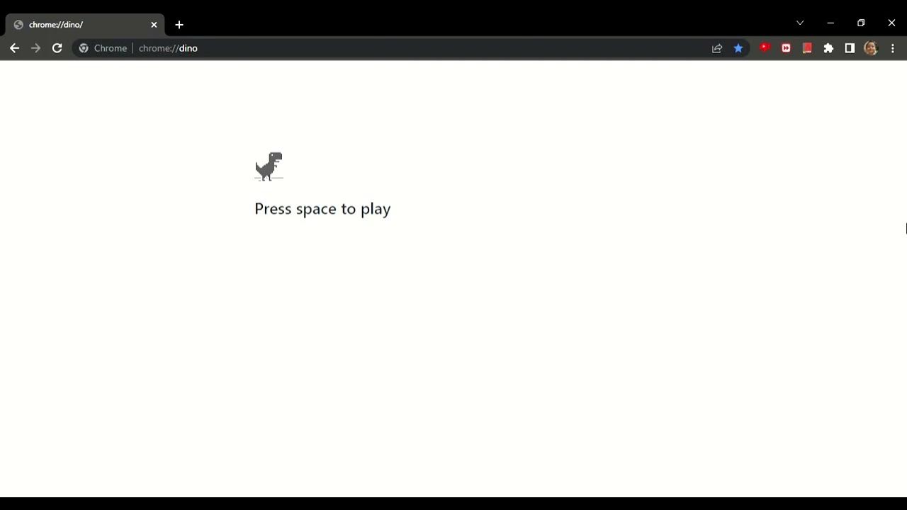 Chrome Dinosaur Game - YouTube