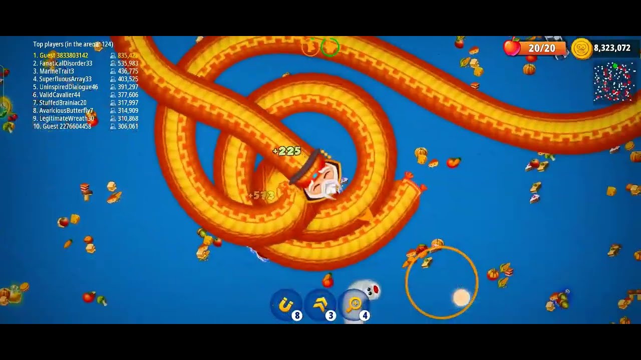 worms zone game video big worm 1st rank Boss - YouTube