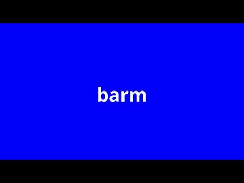 what is the meaning of barm - YouTube