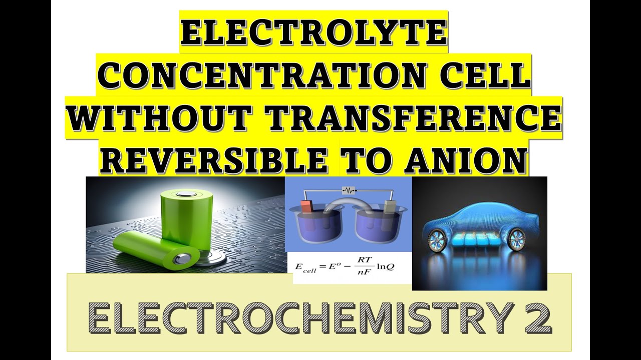 Electrolyte Concentration cell Without Transference (Reversible to ...