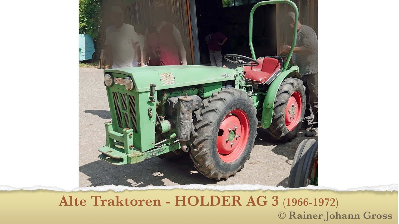Alte Traktoren - HOLDER AG 3 (1966-1972) - YouTube