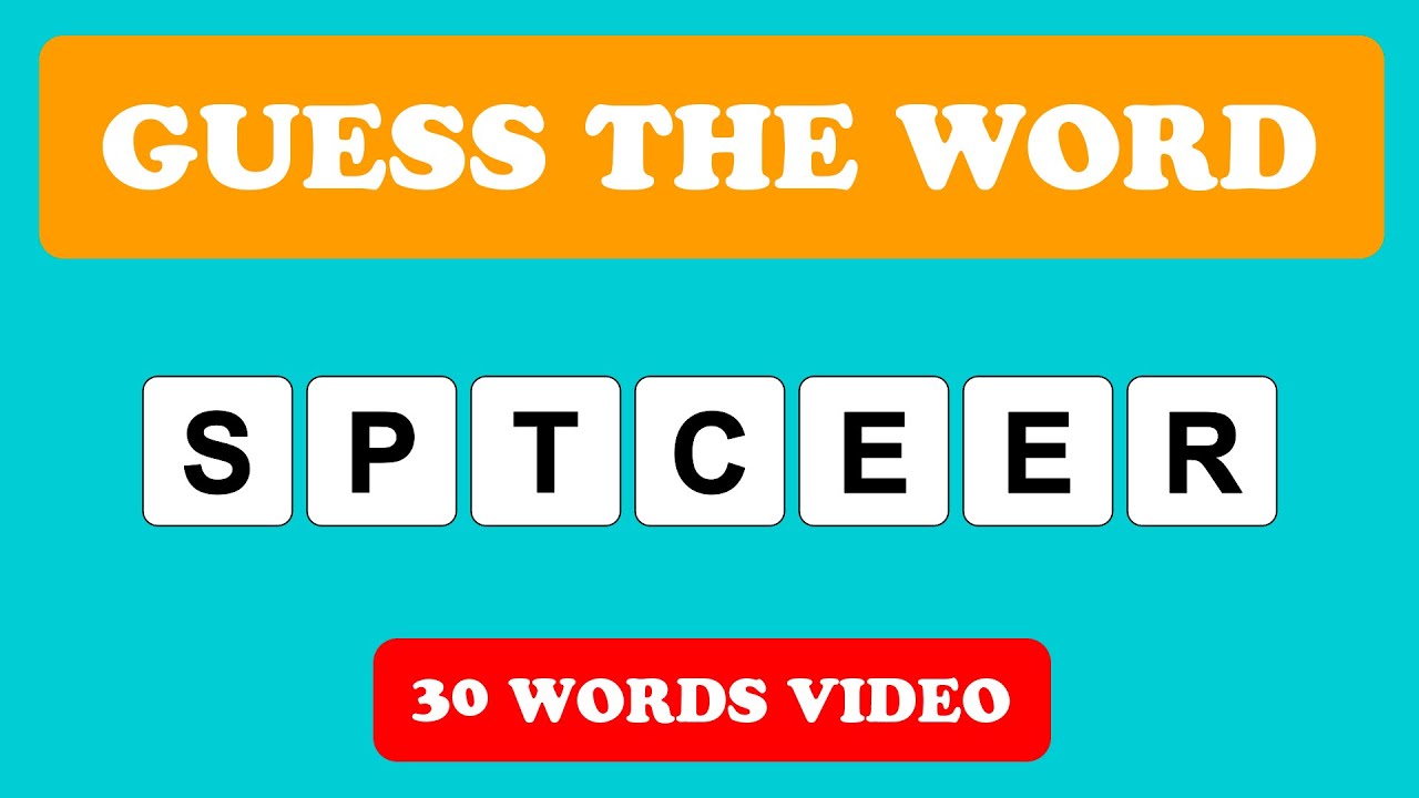 Scrambled Words Challenge #82 - YouTube