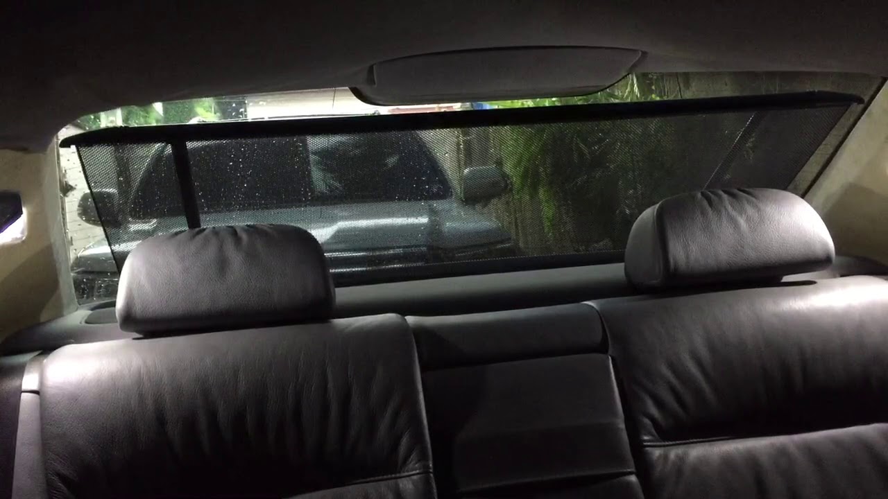E46 coupe electric rear sun blind - YouTube