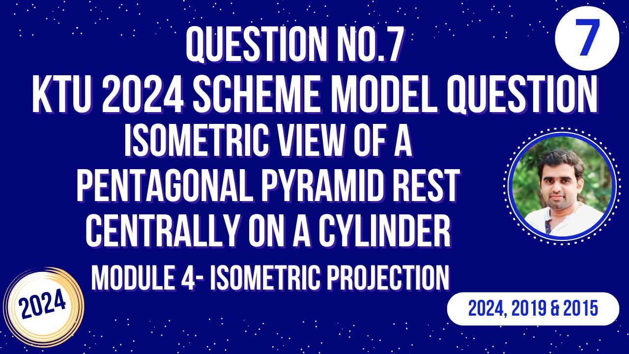 Q No.7 | 2024 MODEL QUESTION PAPER | ISOMETRIC VIEW OF PENTAGONAL PRISM ...