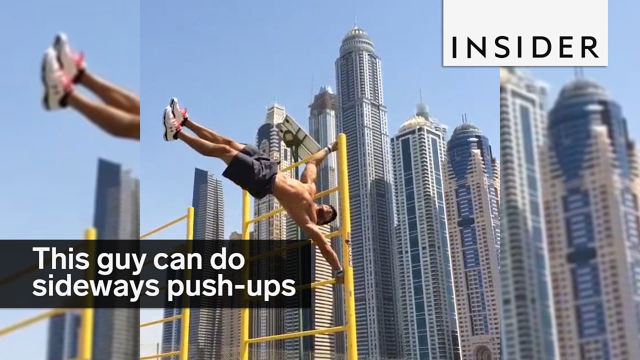 This guy is the master of sideways push-ups - YouTube