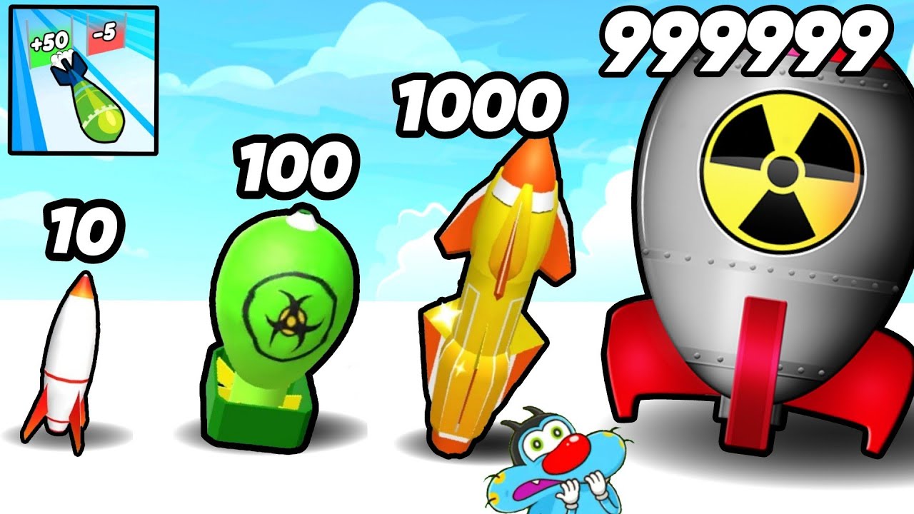 Oggy Upgrading Small Bomb To Max Level Bomb In | Bomb Evolution Game ...