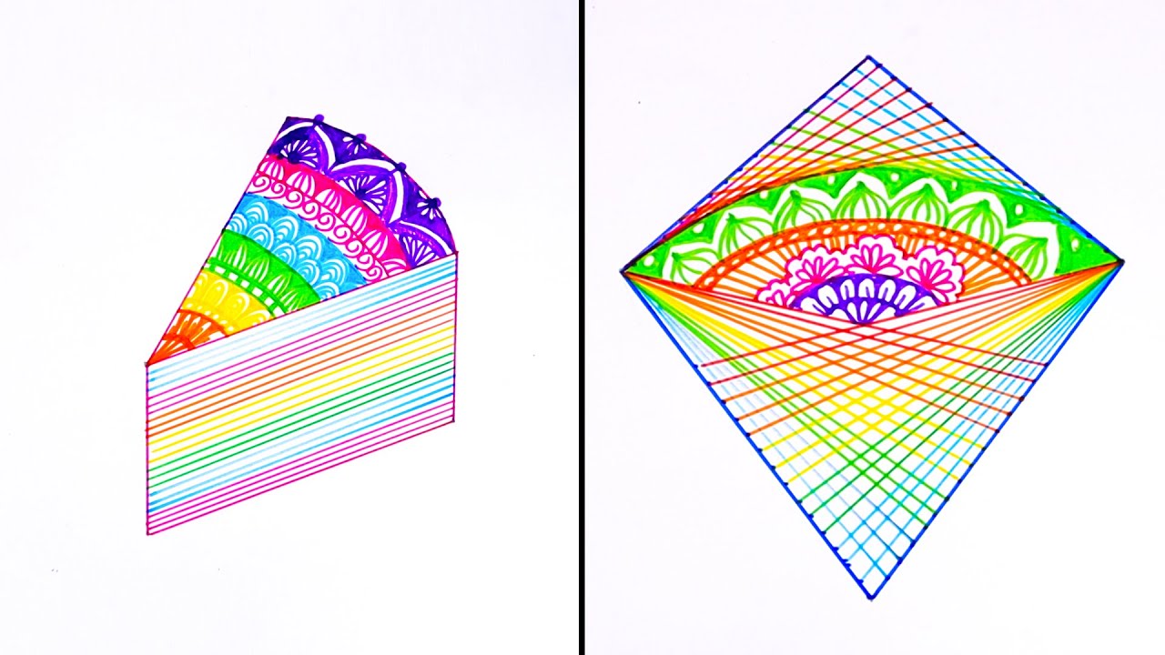 22 Easy Drawing Tricks For School || Tutorial Drawing - YouTube