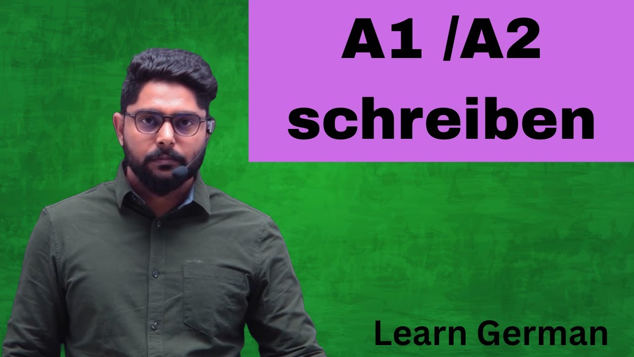 A1/A2 schreiben practice | Briefe schreiben - YouTube