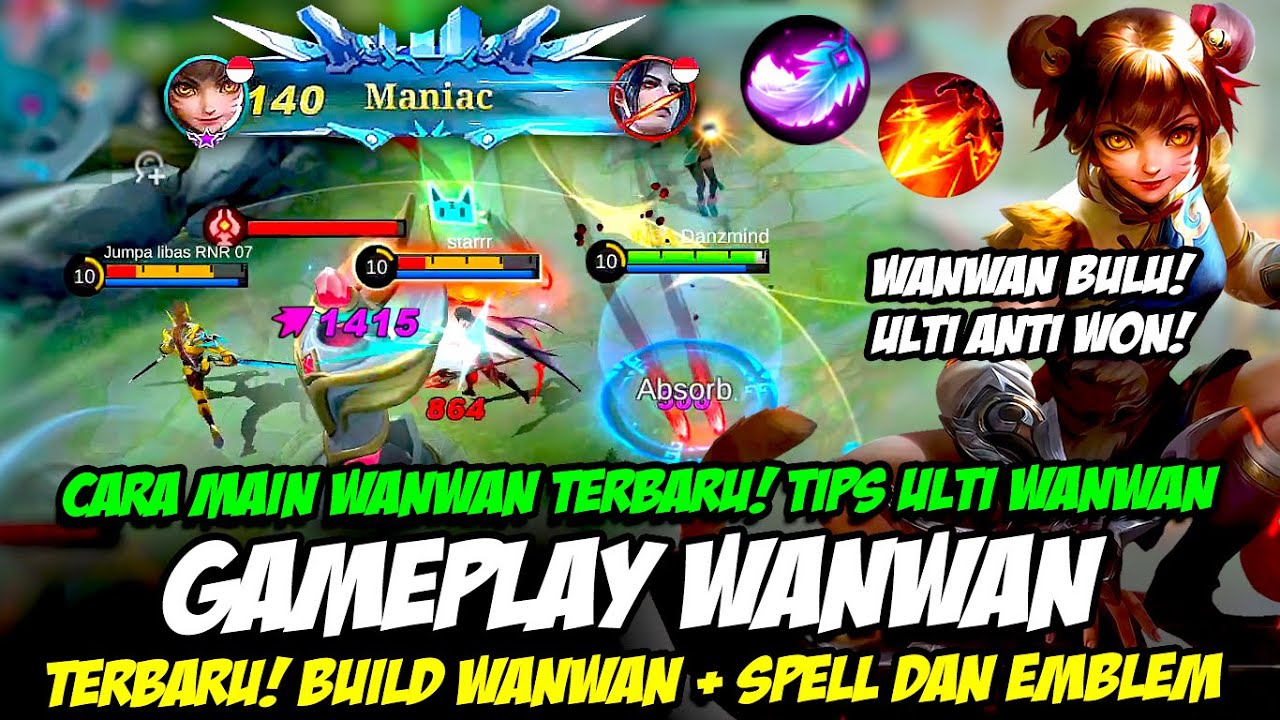 CARA ULTI WANWAN + CARA MAIN WANWAN LOMPAT TUTORIAL WANWAN & GAMEPLAY WANWAN BUILD WANWAN - YouTube