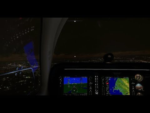Microsoft Flight Simulator: Night Flight with live ATC - YouTube