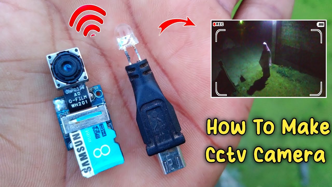 How to make Led sensor memory card recording spy cctv camera for home ...