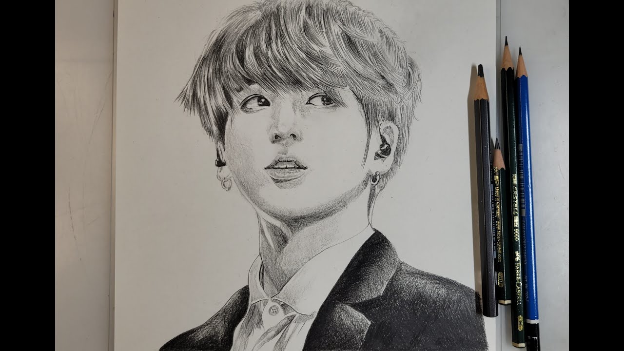How to Draw BTS Jungkook || Realistic - YouTube