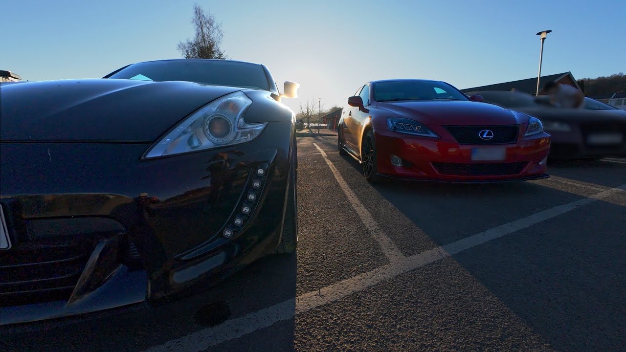 NISSAN 370Z & LEXUS IS350 ON THE BACKROADS + ROLLING RACE - YouTube